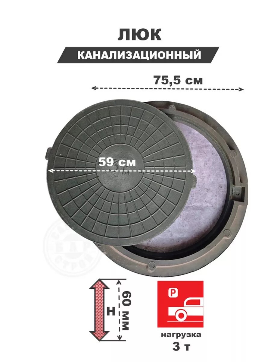 Круглый канализационный люк