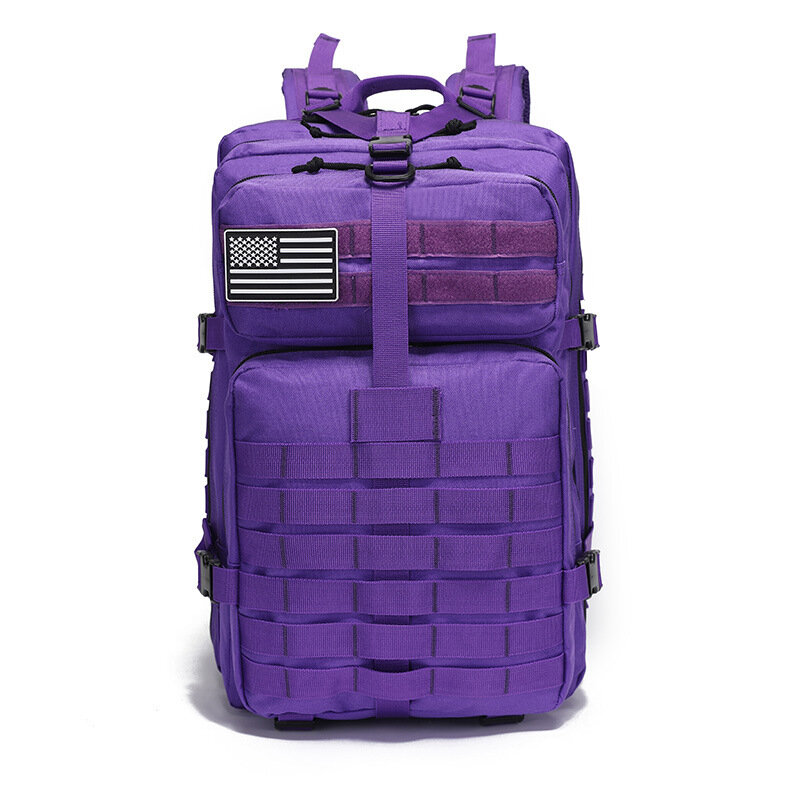 Водонепроницаемый рюкзак для занятий спортом на открытом воздухе, пешего туризма, альпинизма, кемпинга, 50L, фиолетовый