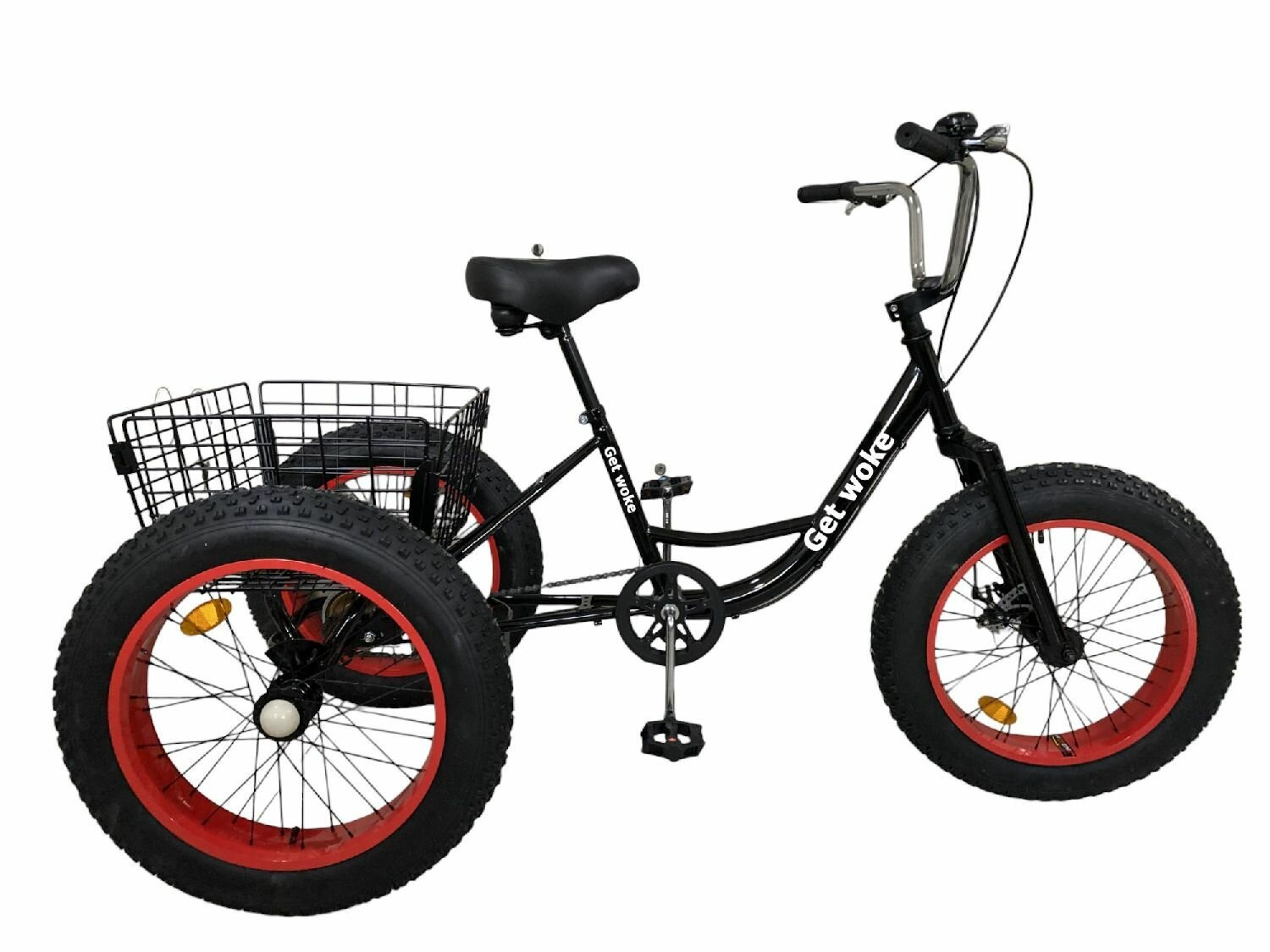 Велосипед 20" Fat BIKE GET WOKE Heroes-20 (3-ех колесный, рама металл.)Черно-красный (марка)