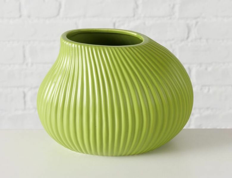 Декоративная ваза кейли, фарфор, зелёная, 14 см, Boltze 2053316-2