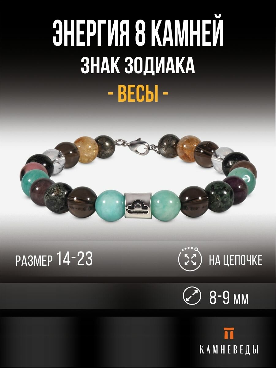 Браслет, яшма, турмалин, пирит