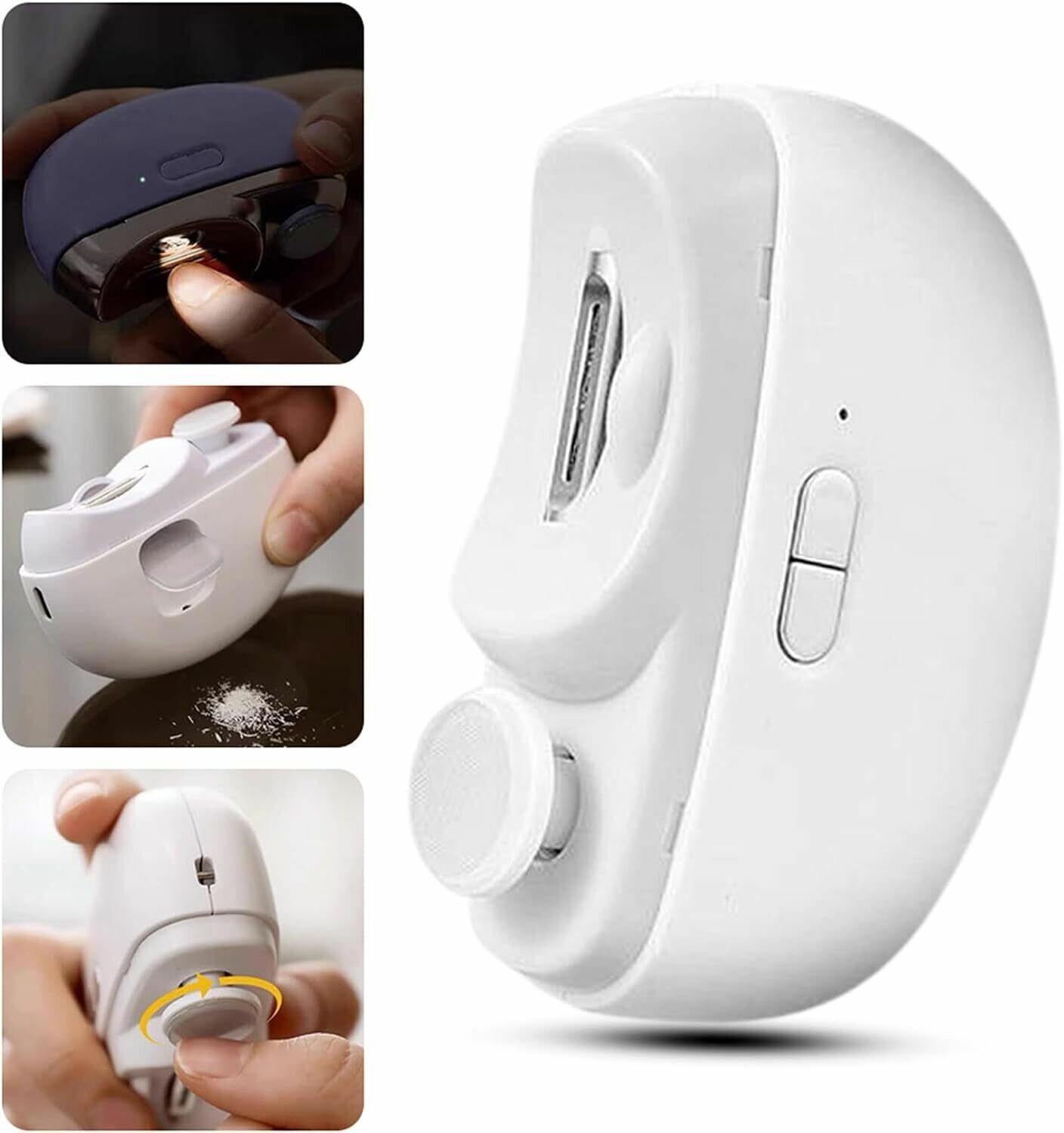 Электрические кусачки для ногтей 2-в-1, автоматические кусачки для ногтей, триммер