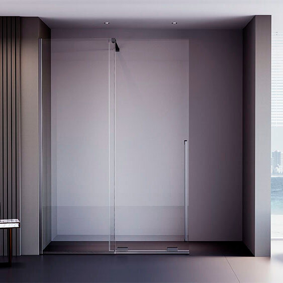 Душевая перегородка Veconi Premium Trento 200х130 PTDW-50GR-130-01-C4 брашированный графит