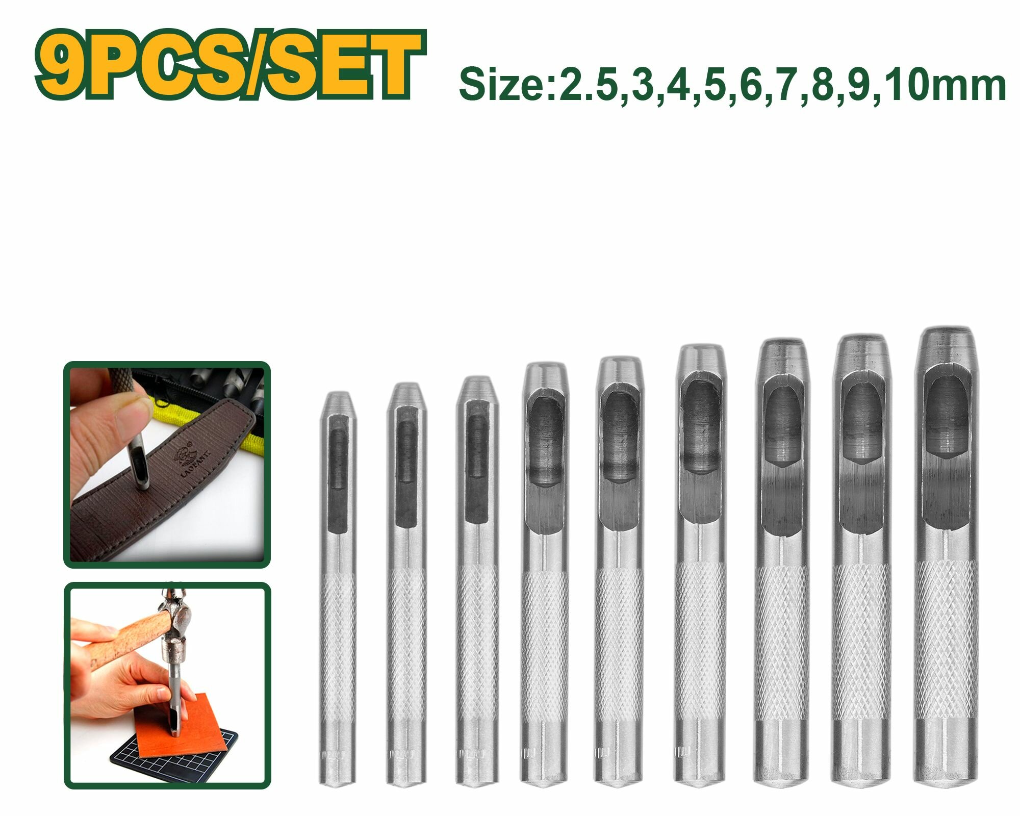 Набор просечек 2.5-10мм (9шт) JADEVER JDCC7509