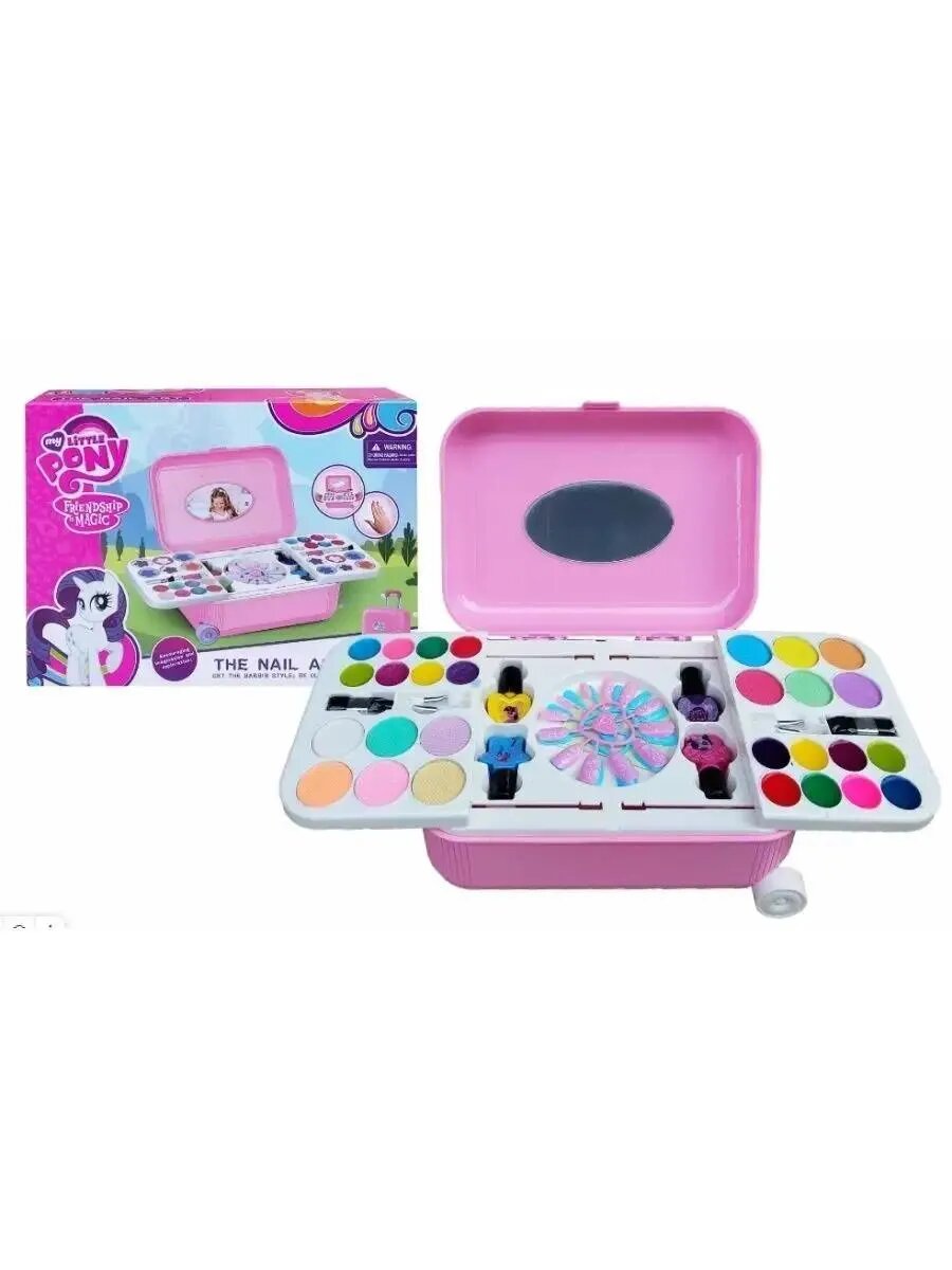 Детский набор косметики в чемоданчике/Розовый чемодан