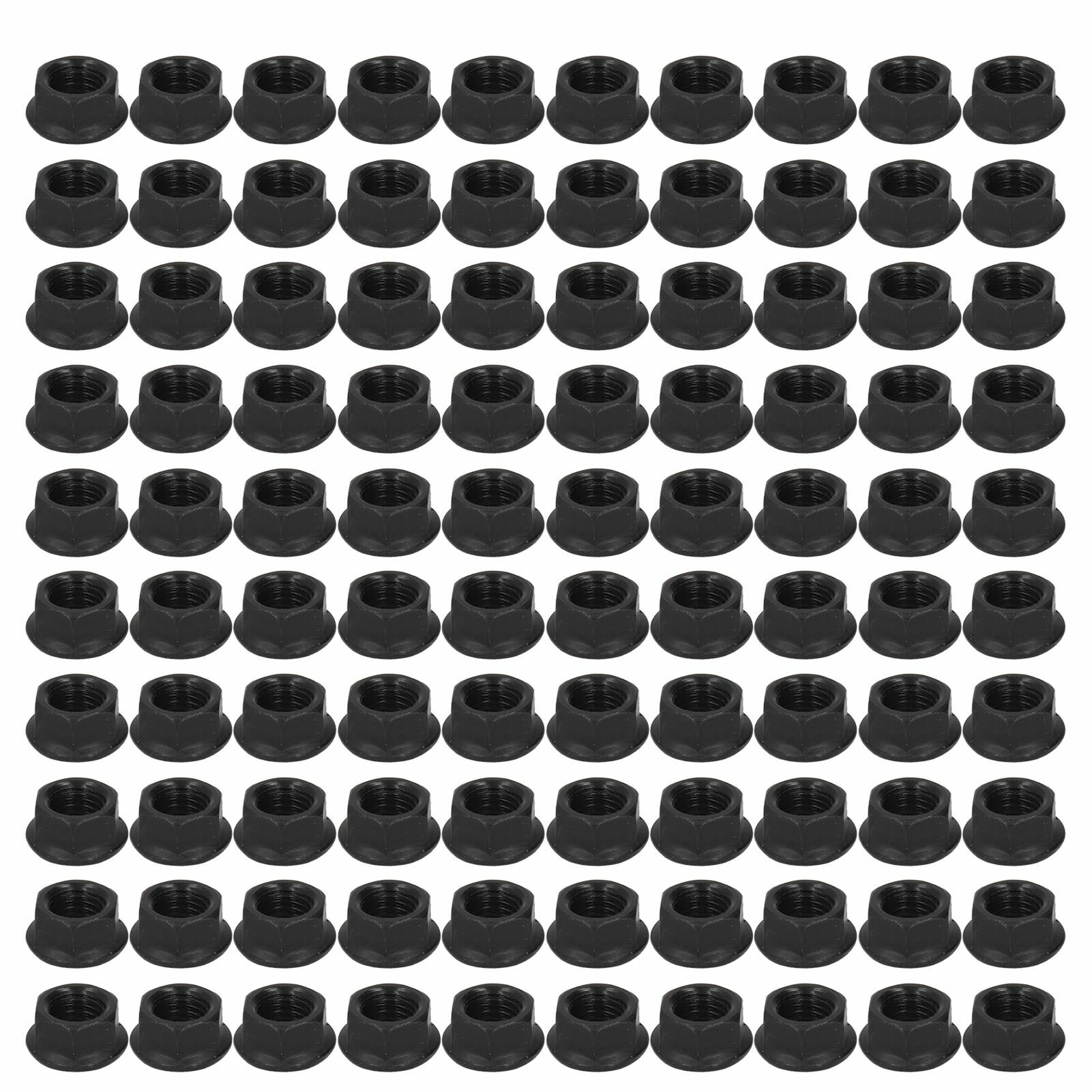 Гайка шестигранная M10x1.25 для бензинового генератора 168F черная 100 шт