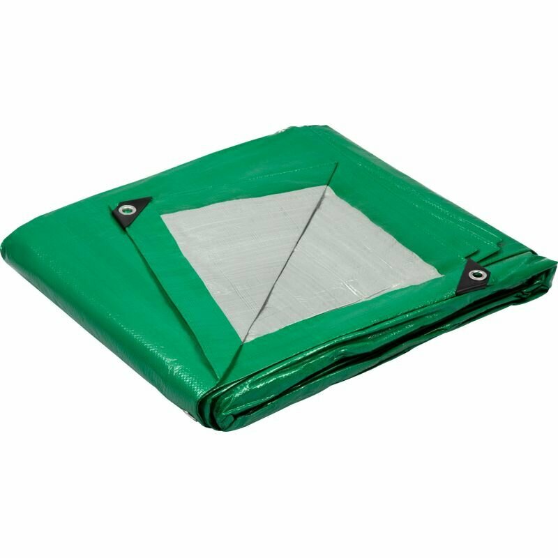 Тент тарпаулин 120 г/м2, усиленный край, 6x8 м, с люверсами, 0260