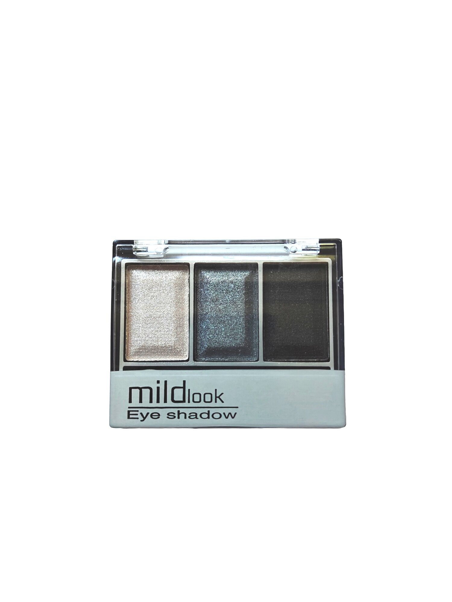 MildLook Тени для век 3 цвета палетка №02 перламутровые, с аппликатором и зеркальцем