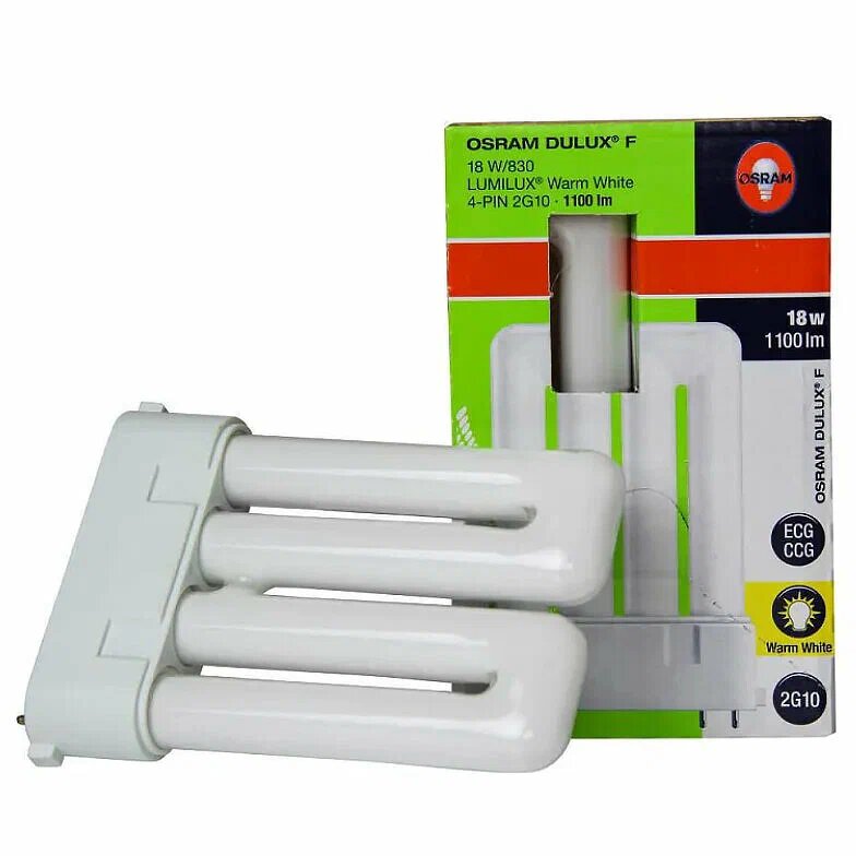 Лампа компактная люминесцентная Dulux F 18W/840 2700K 2G10 холодно-белая Osram 4050300333526