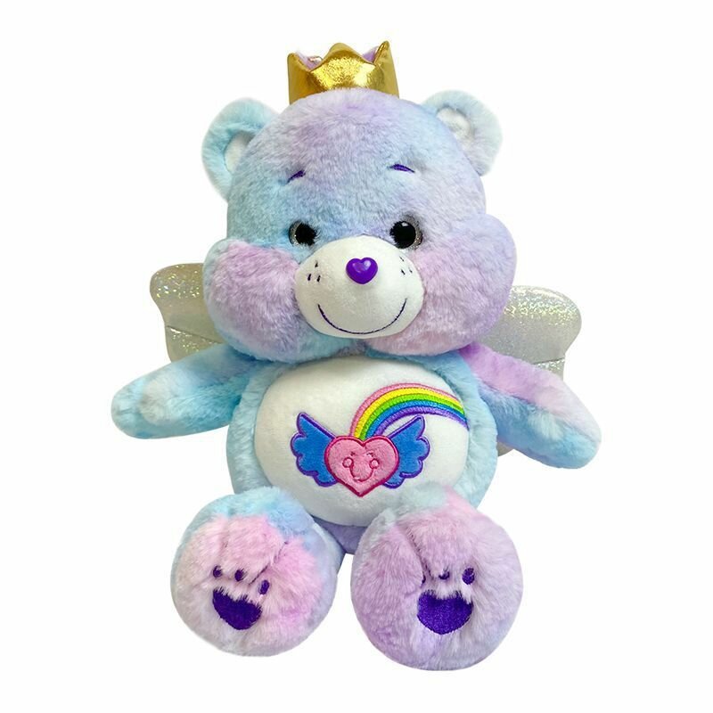Плюшевая кукла Сердечко из серии Care Bears в стиле тай-дай, 35 см, мягкая и яркая игрушка для детей.
