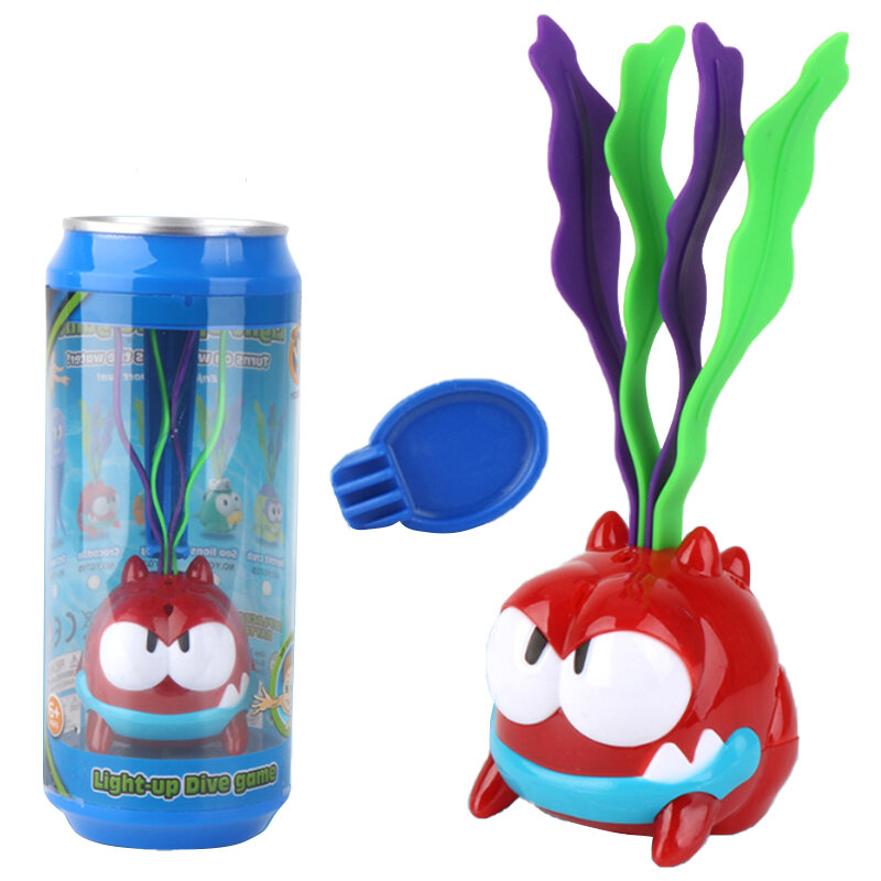 Дети играют в плавающем море со светящимися мультяшными игрушками для ванной, игрушки для ванной в консервированной упаковке «Крокодил»
