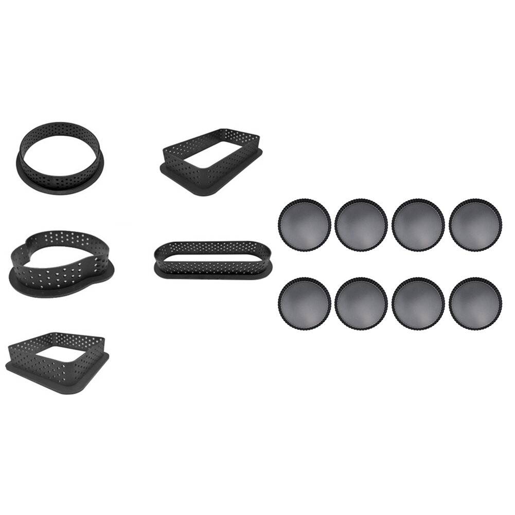Видов пластиковых перфорированных яичных тартов, формочек для выпечки, фруктового мусса, печенья и 8 формочек для фруктового подноса для яичного киша ， Форма для торта