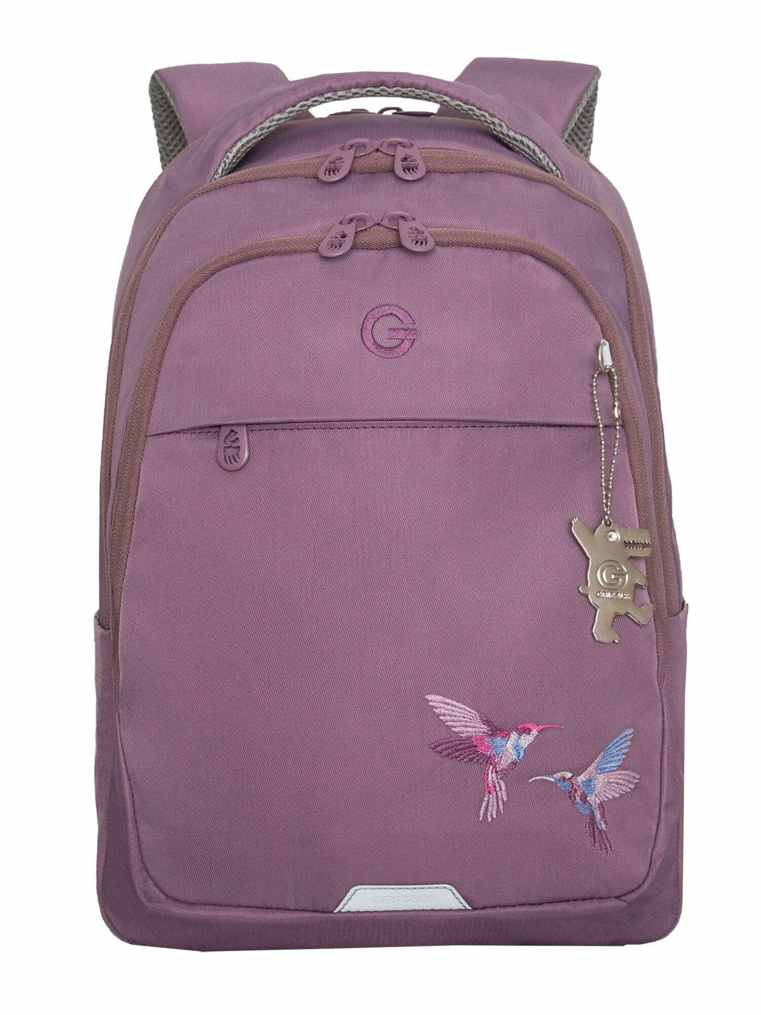 Рюкзак молодежный GRIZZLY с отделением для ноутбука 13", для девочки, женский, RD-540-2/1