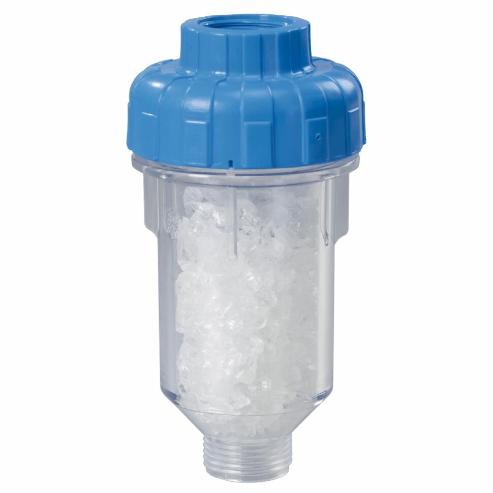 Фильтр с кристалами полифосфата для стиральных машин (WASHLUX) UN Снижает содержание хлора и уменьшает жесткость воды. Подключение пластиковая резьба 3/4.