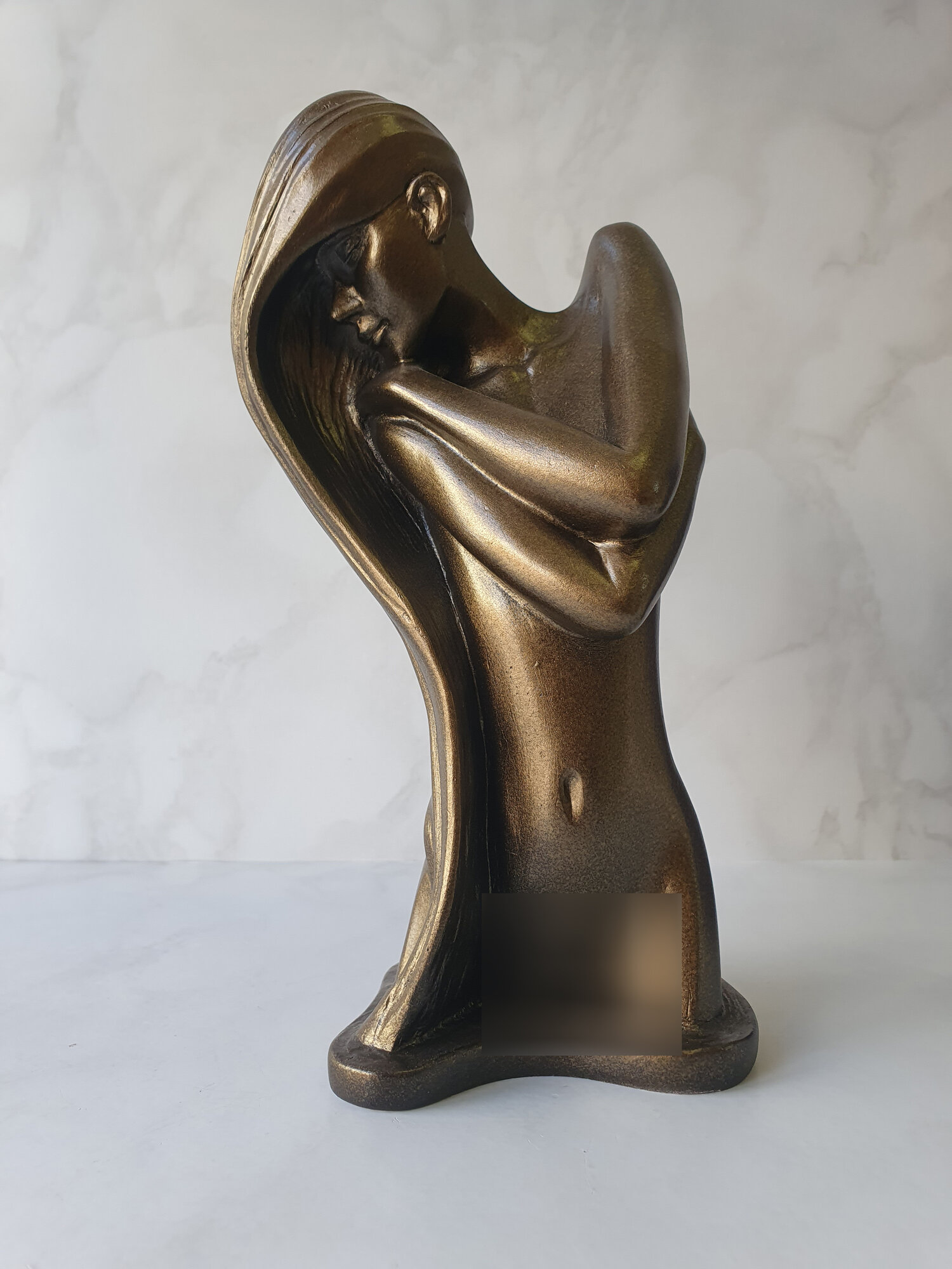 Статуэтка Девушка 22см. Бронзовый цвет, гипс.