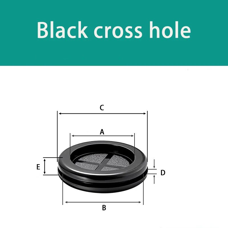 Резиновые стопорные кольца 12-110 мм M40(A 35)(big)-(5pcs, Black cross opening