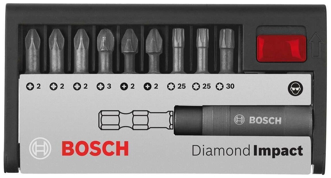 Набор бит Bosch 2 608 522 064, магнитный держатель, 10 предметов