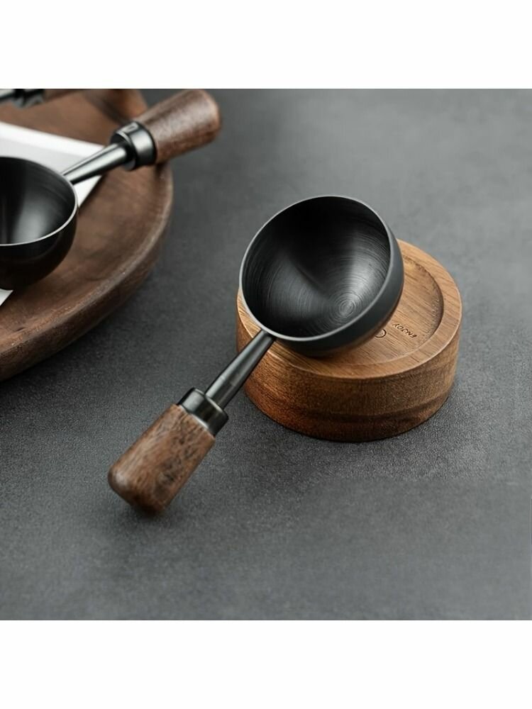 1 шт. Мерная ложка для кофе в винтажном стиле с ручкой из орехового дерева