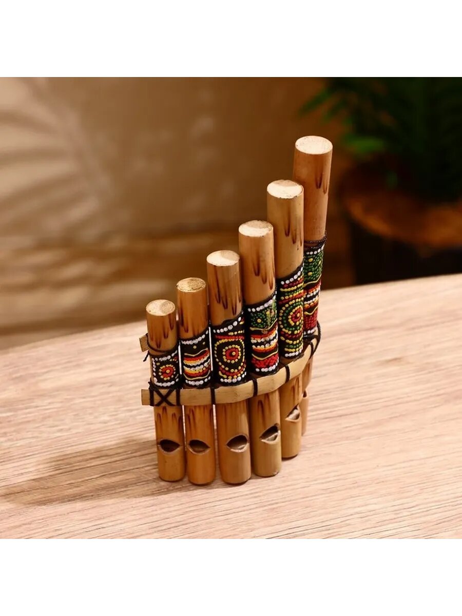 Маленькая панфлейта из натуральных материалов