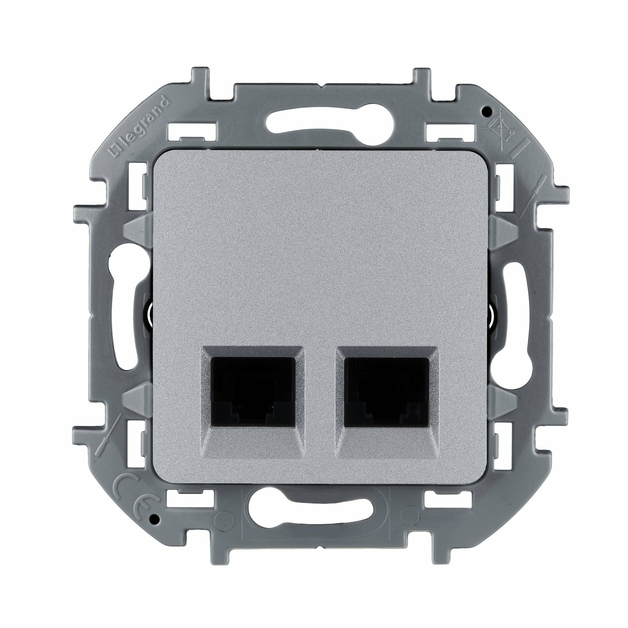 Legrand INSPIRIA Алюминий Двойная розетка RJ 45 - категория 5e - UTP, 673837
