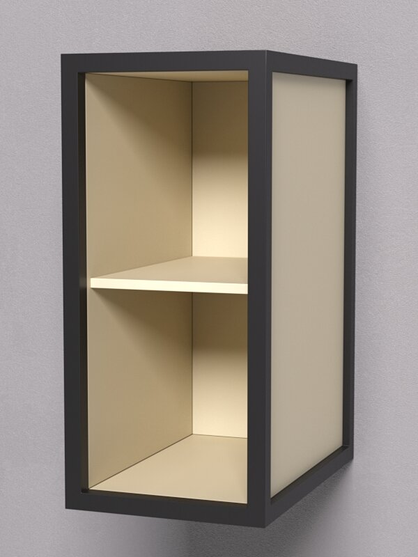 Антресоль узкая, глубокая А-04 "стронг" в стиле лофт, Крем Вайс