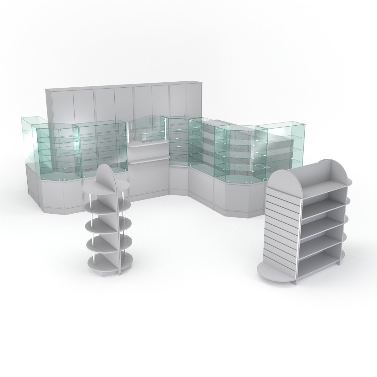 Комплект мебели для Аптек №5, Серый. Производитель товара - компания Westcom.