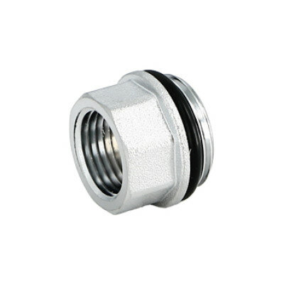 Переходник НВ 3/4" х 1/2" с прокладкой O-RING, хромированный UNI-FITT