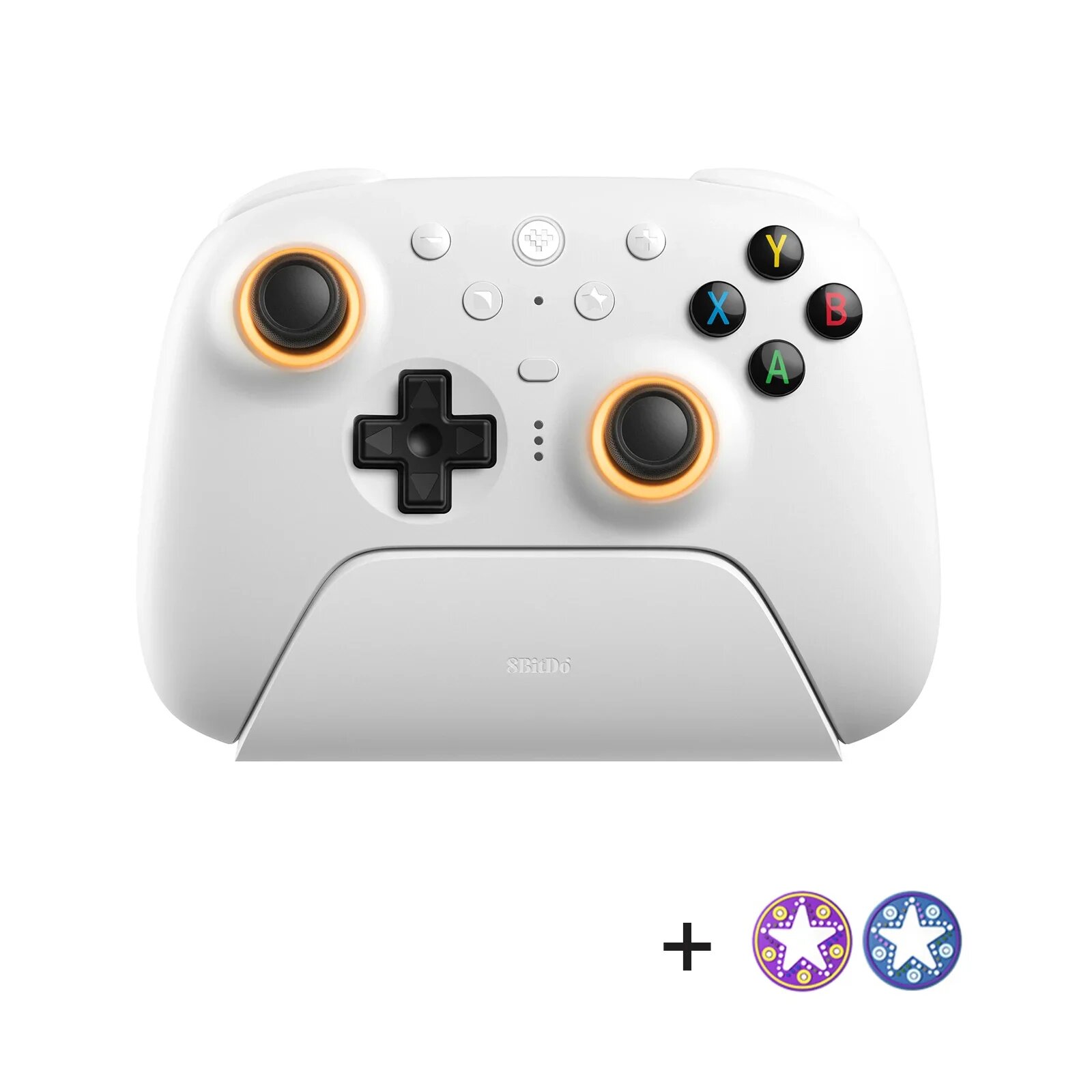 Беспроводной геймпад 8BitDo Ultimate 2 с джойстиками TMR и RGB-подсветкой, White