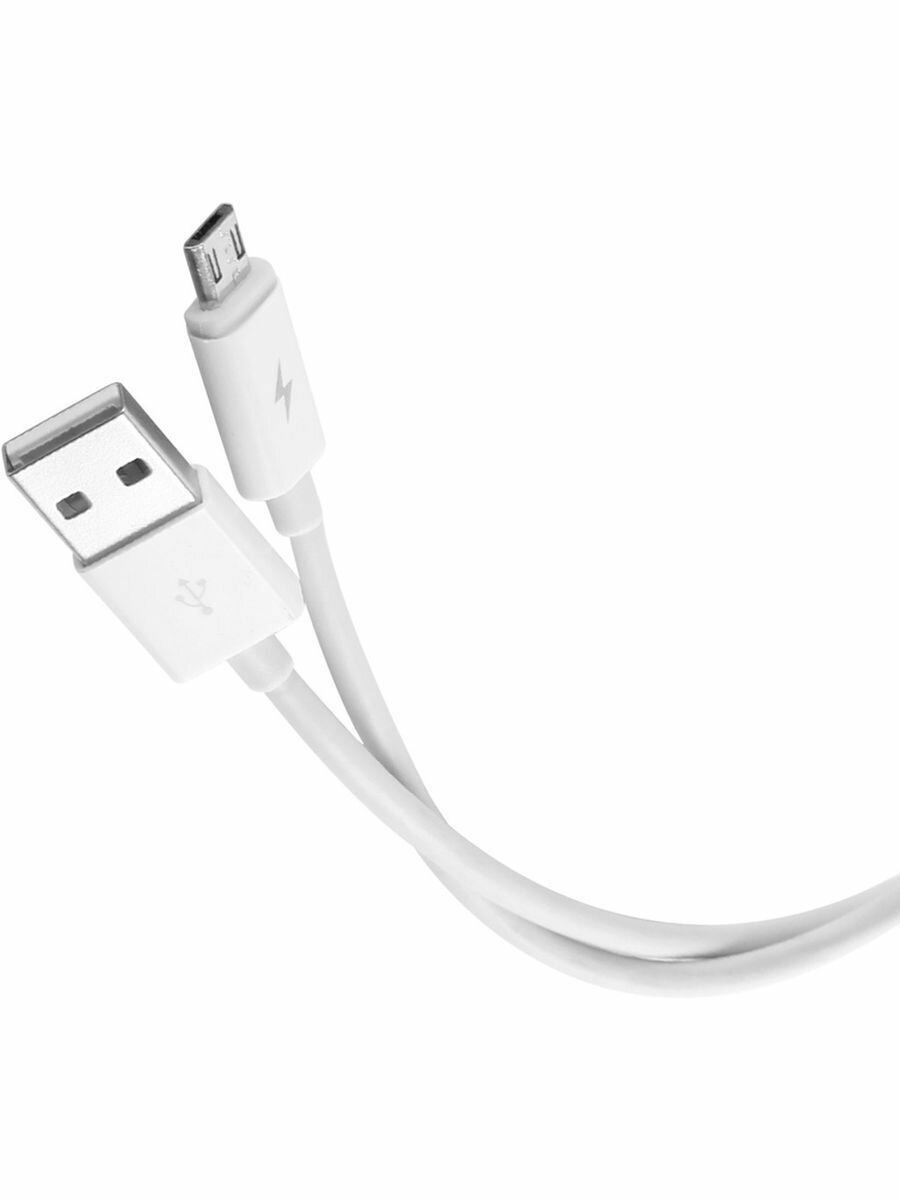 Кабель Red Line, разъем USB to microUSB, максимальный ток 1A 1m белый