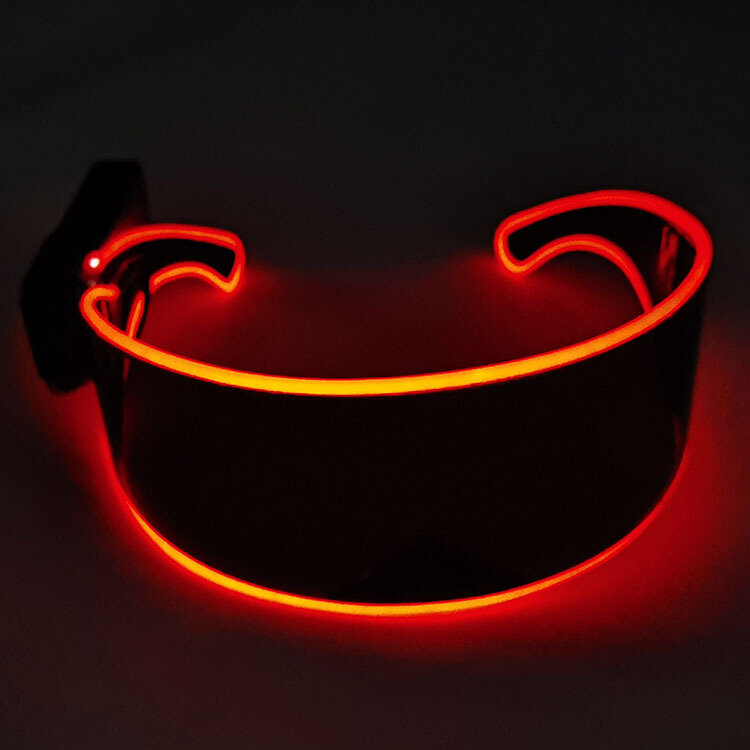 Диско-очки, светящиеся LED, киберпанк солнцезащитные очки, футуристические технологические очки для мужчин и женщин, трендовые и стильные для баров и ночных клубов
