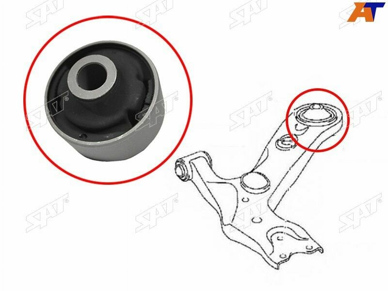 . SAT Сайлентблок переднего рычага задний TOYOTA RAV4 05-/ESTIMA/PREVIA/TARAGO 06-/ALPHAR