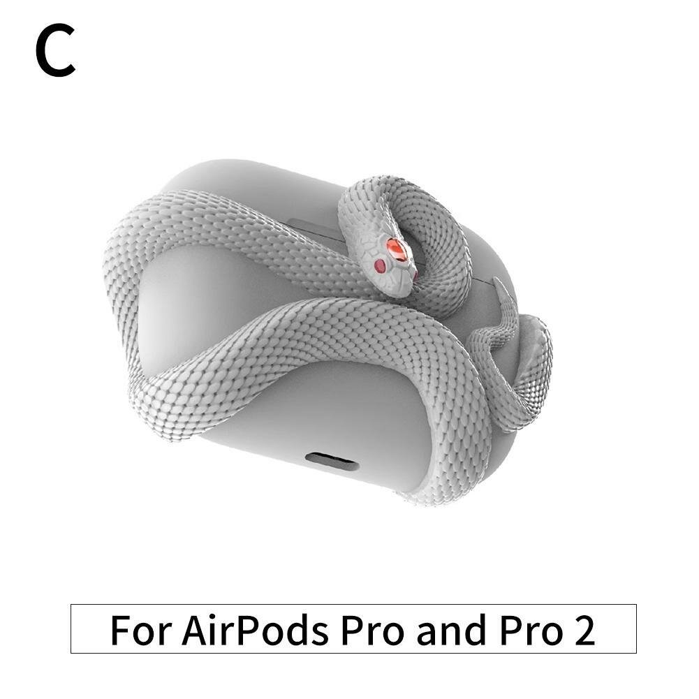 Подходит для серии AirPods, защитный чехол для наушников в форме змеи.