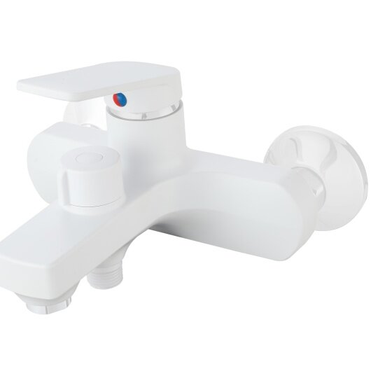 Смеситель для ванны Ростовская Мануфактура Сантехники РМС PL7-009E из высокопрочного пластика, белый