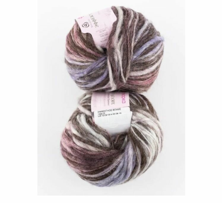 Пряжа Пехорка Эффектное Фламе цвет 1220 (50г/125м, упаковка 5 мотков)