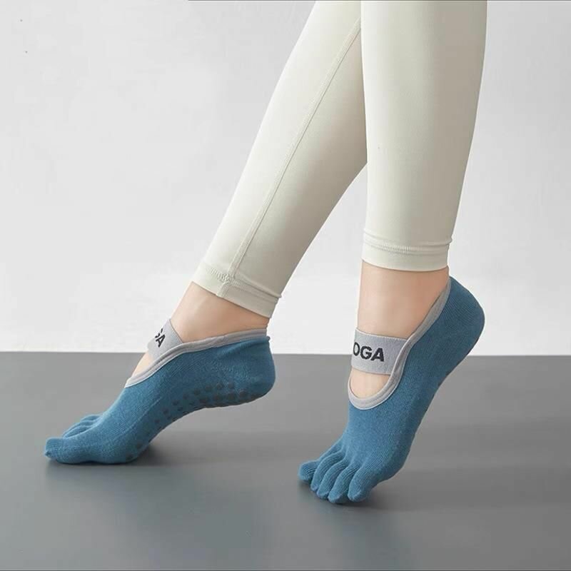 Нескользящие носки для йоги Подходит для женщин, занимающихся бегом, фитнесом, пилатесом и т. д.