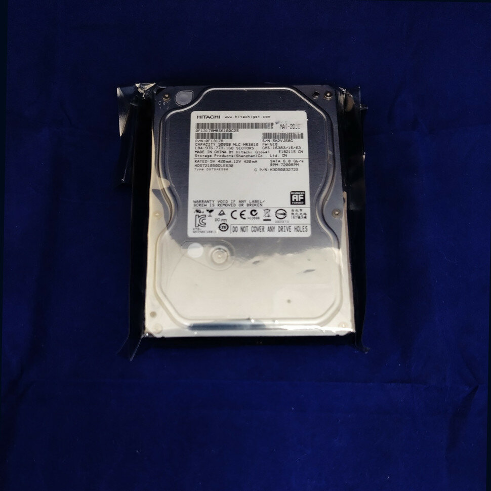 Жесткий диск Hitachi HDS721050DLE630 500 Гб, 32 МБ, 7200 об/мин.