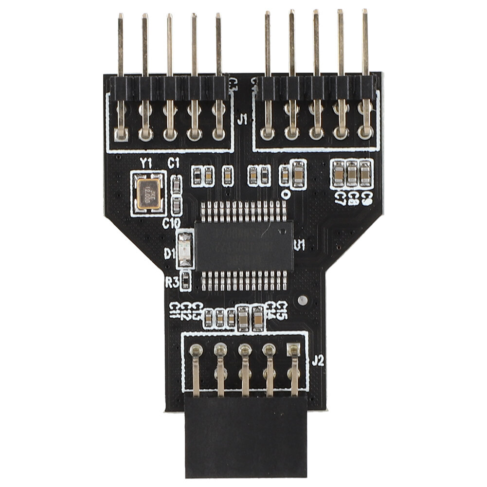 Адаптер USB2.0: 9PIN на двойной 9PIN, концентратор, для Windows