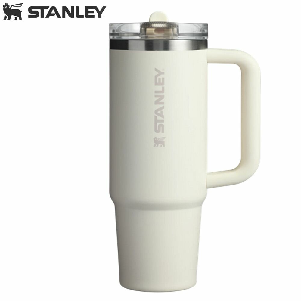 Термокружка Stanley Quencher Protour с трубочкой 0,887L кремовая