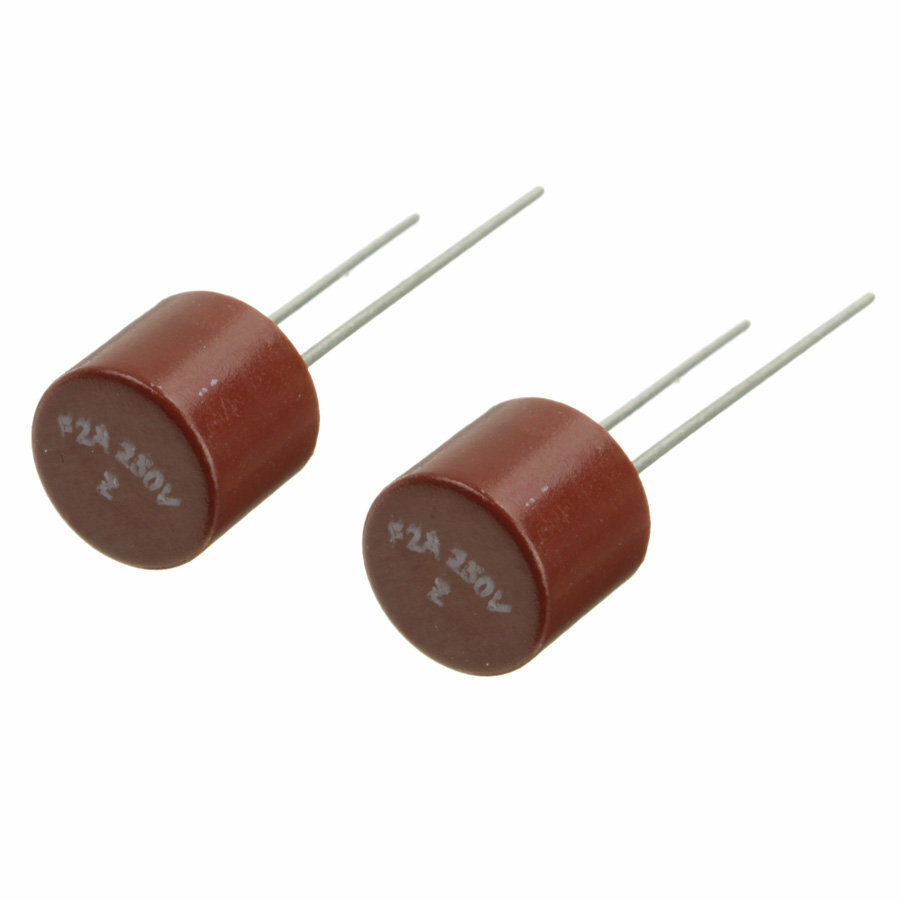 Предохранитель выводной 2А 250В d=8.4мм ZH101-020 (упаковка 2 шт) быстродействующий