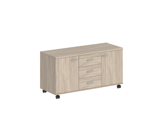 Тумба сервисная с 3 ящиками, с замком Norden SG.621 корпус: дуб светлый; фасады: дуб светлый