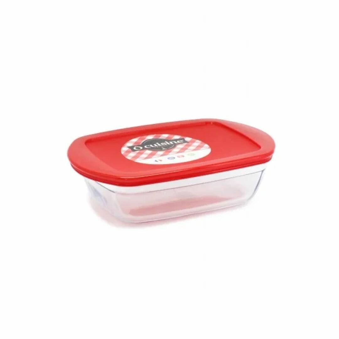 Блюдо прямоугольное с крышкой PYREX O CUISINE 23x15x6.5см 1.1л Термостойкое стекло Форма Посуда
