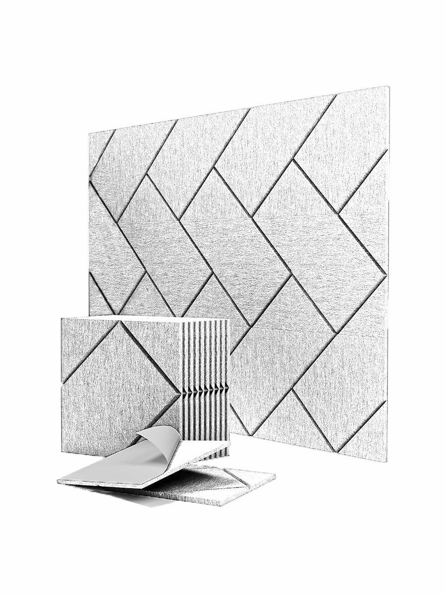 12 шт. Самоклеющиеся панели 30х30х0.9 см: шумоизоляция стен, потолка (дом, офис)