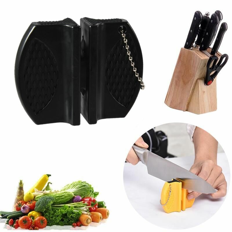 Портативная мини-точилка для ножей и ножниц универсальная компактная для кухни сада и дома удобная и надежная