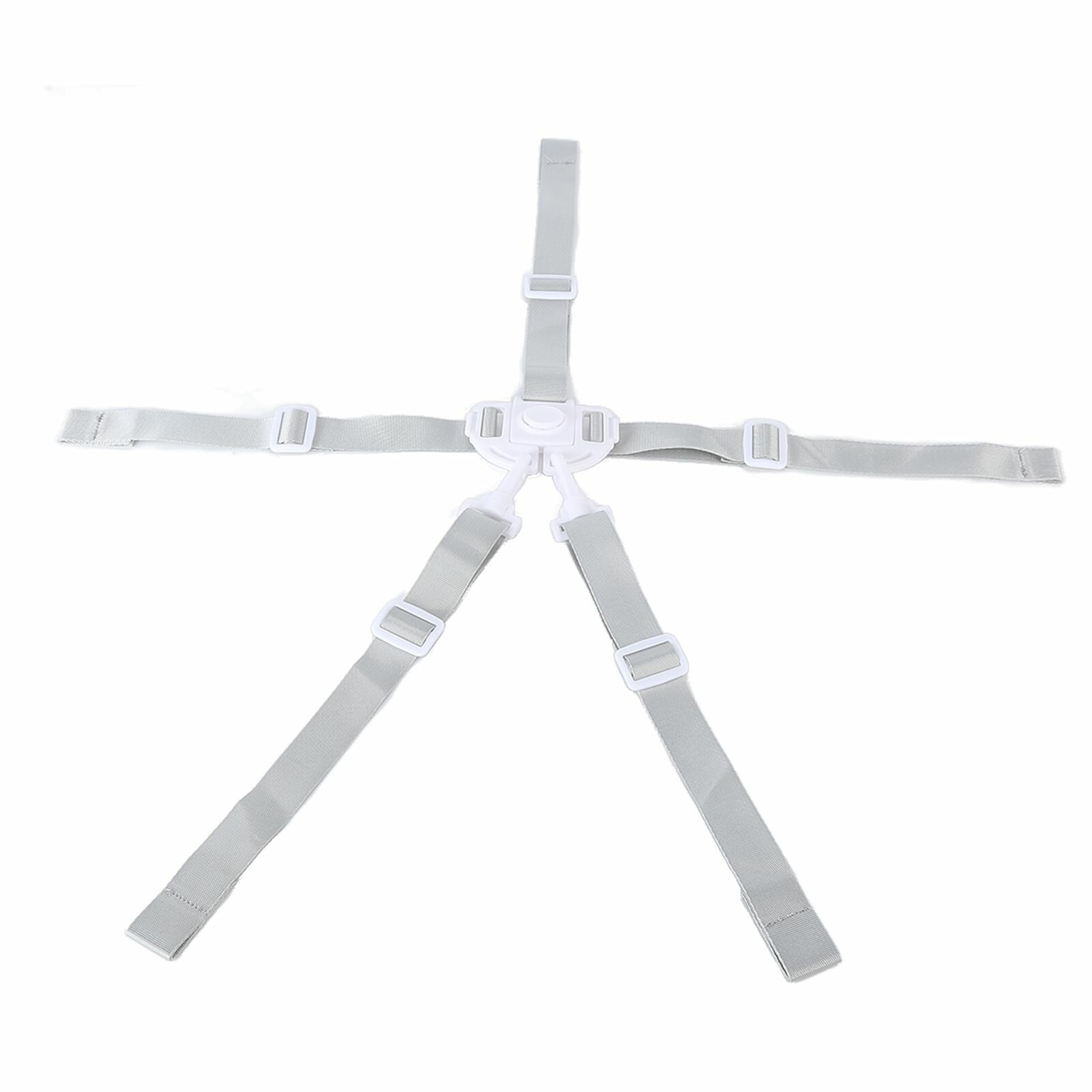 Ремни для стульчика, регулируемый 5-точечный ремень безопасности, ремень безопасности для ребенка с пряжкой для коляски, коляска, белый
