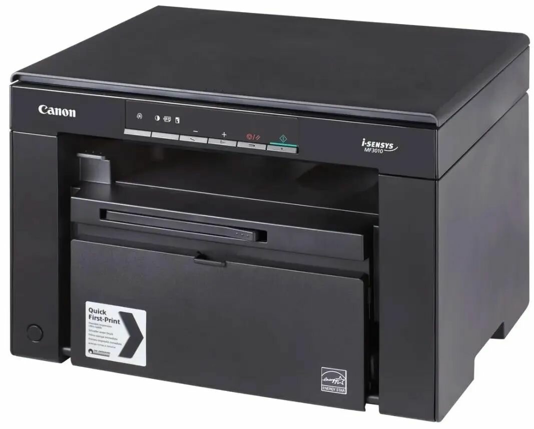 МФУ лазерный Canon i-Sensys MF3010 + 2 картриджа, черно-белая печать, A4, цвет черный 5252b034