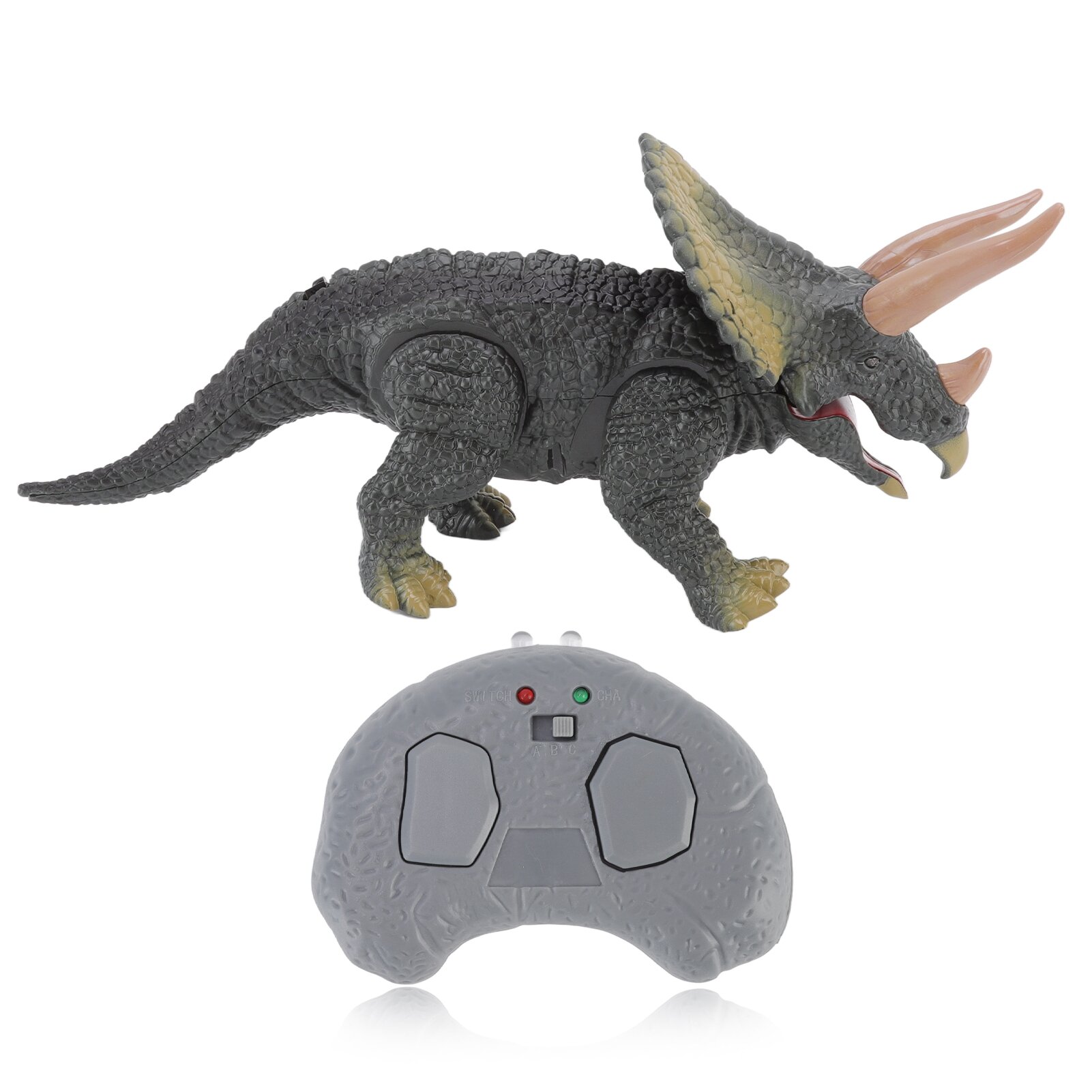 RC Dinosaur Toy Simulation пульт дистанционного управления трицератопс игрушки ходячие ноги светящиеся глаза открывают рот для девочек для мальчиков