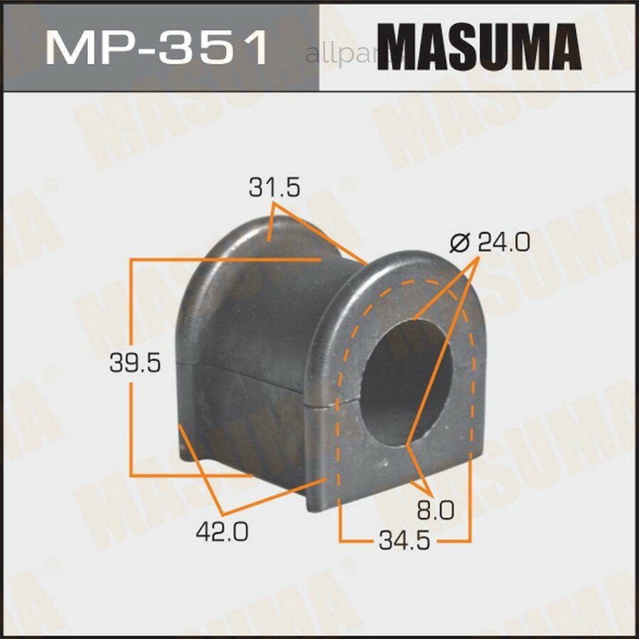 MASUMA MP351 втулка стабилизатора заднего центр!\ Toyota Land Cruiser UZJ100/HDJ100 98>