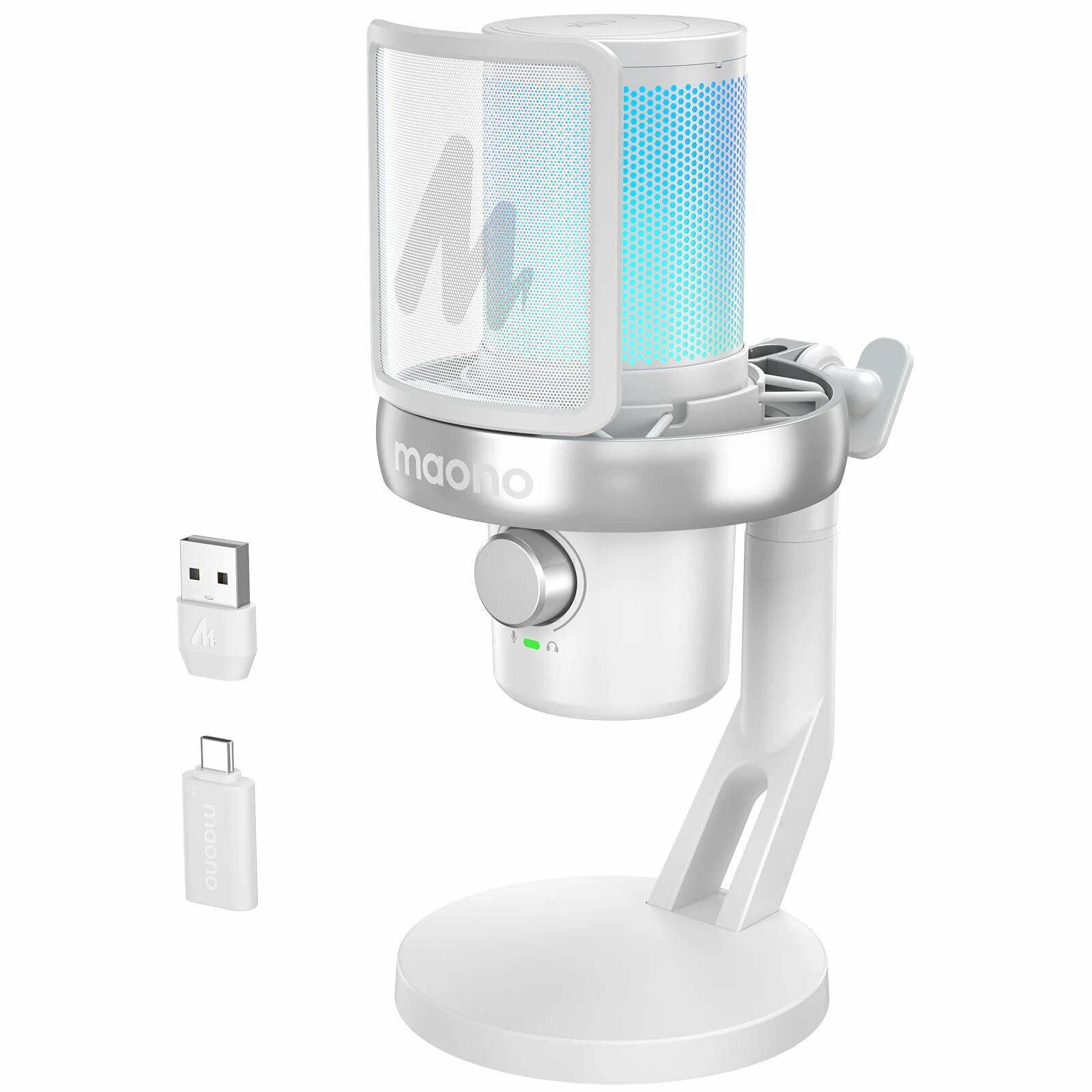 MAONO DM40 Беспроводной микрофон для стриминга DM40PRO WHITE