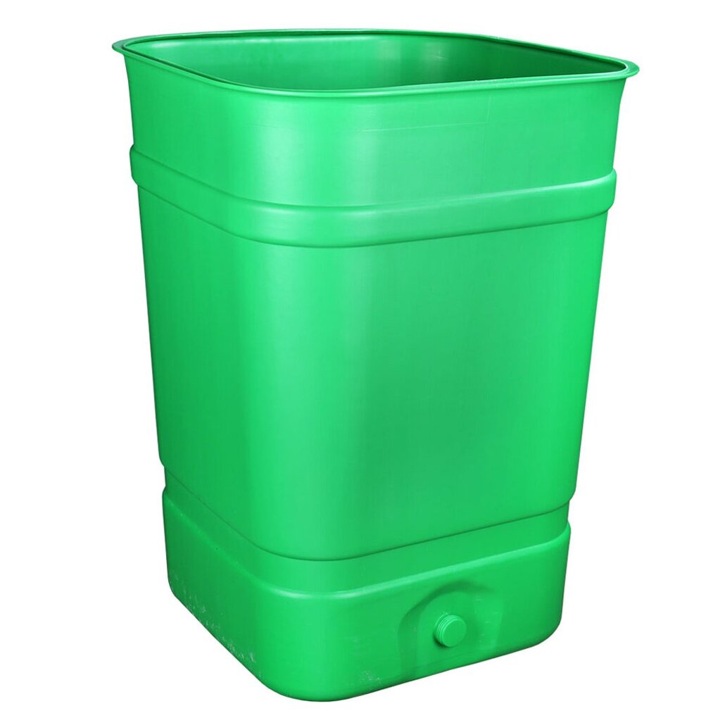 Бак для воды квадратный 300л, пластик, отверстие под кран, цвет в ассортименте