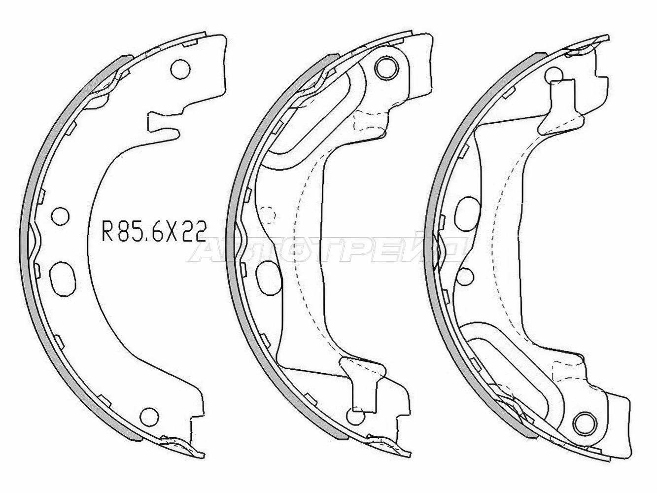 Колодки ручного тормоза для Тойота Королла арт ST0449502120 SAT